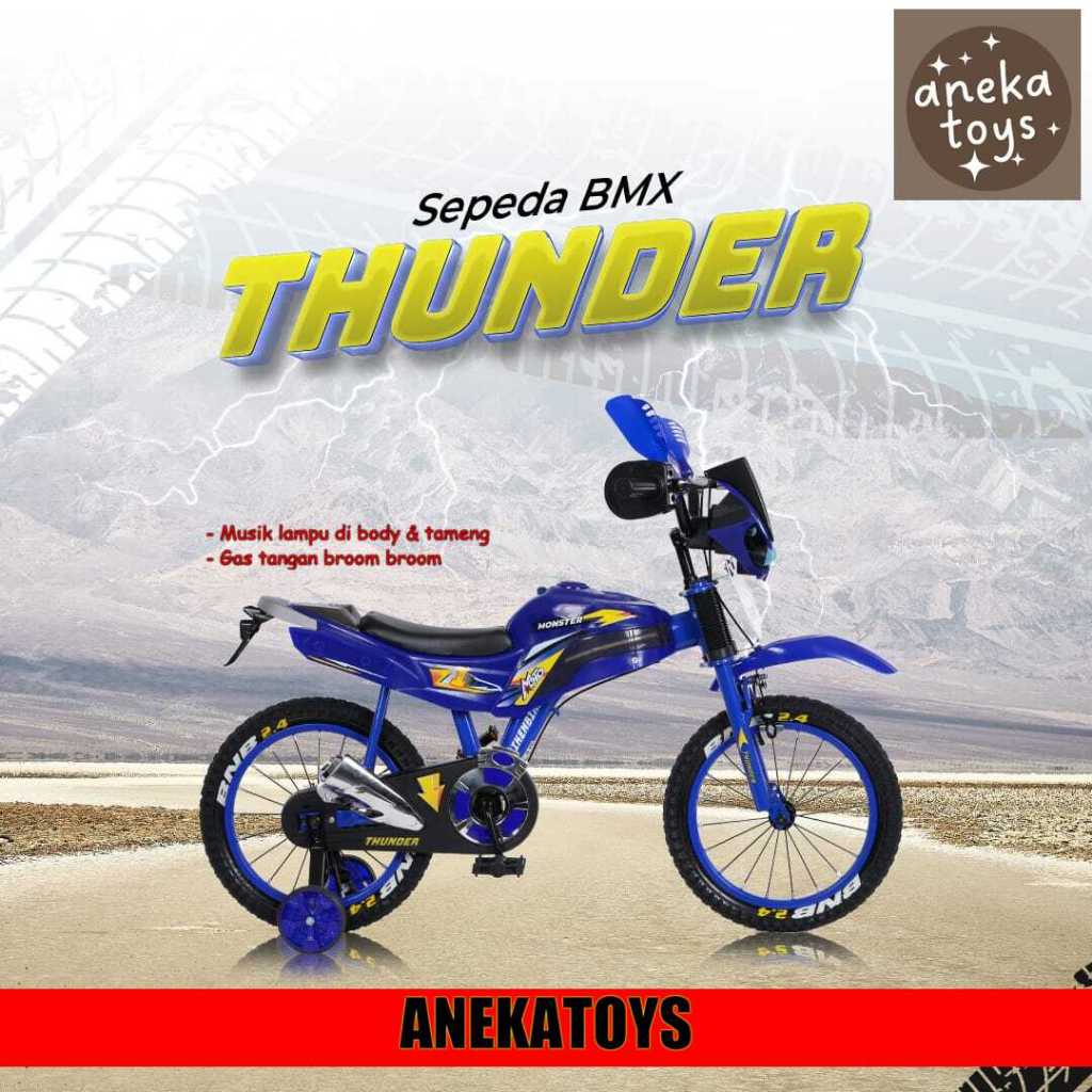 Jual Sepeda BMX Trail Anak BNB Thunder Trail Ban Pompa12/16x2.40 Inch 3 ...
