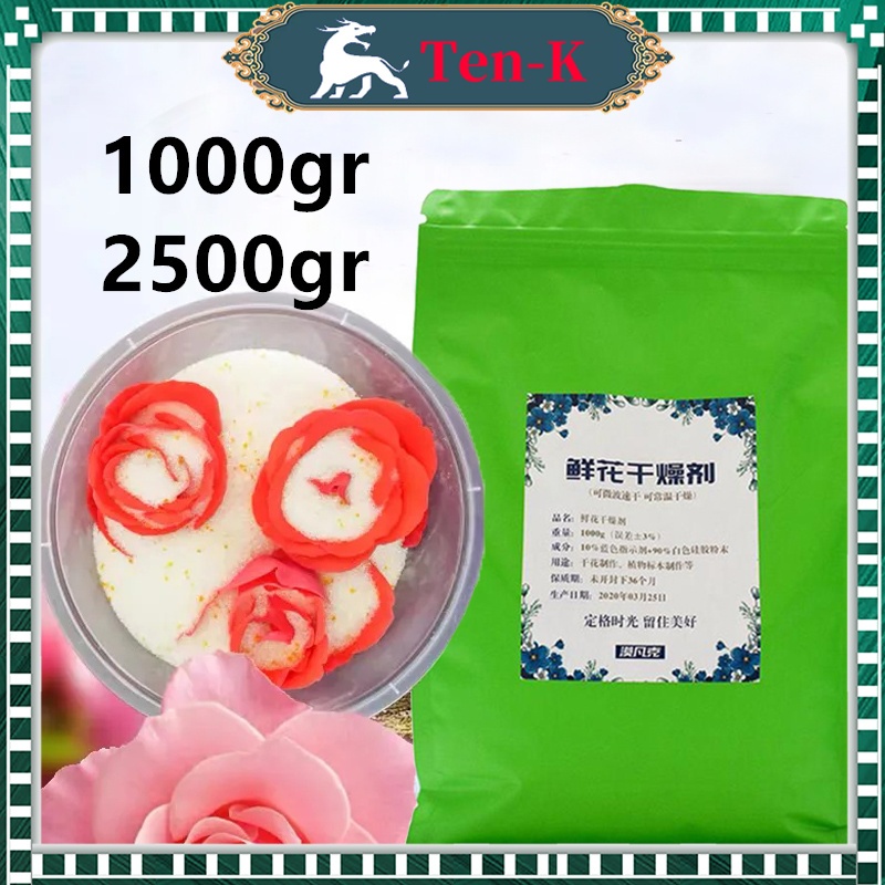 Jual Pengawet Bunga Segar 2500gr Silica Gel Powder Pengawet Bunga Segar