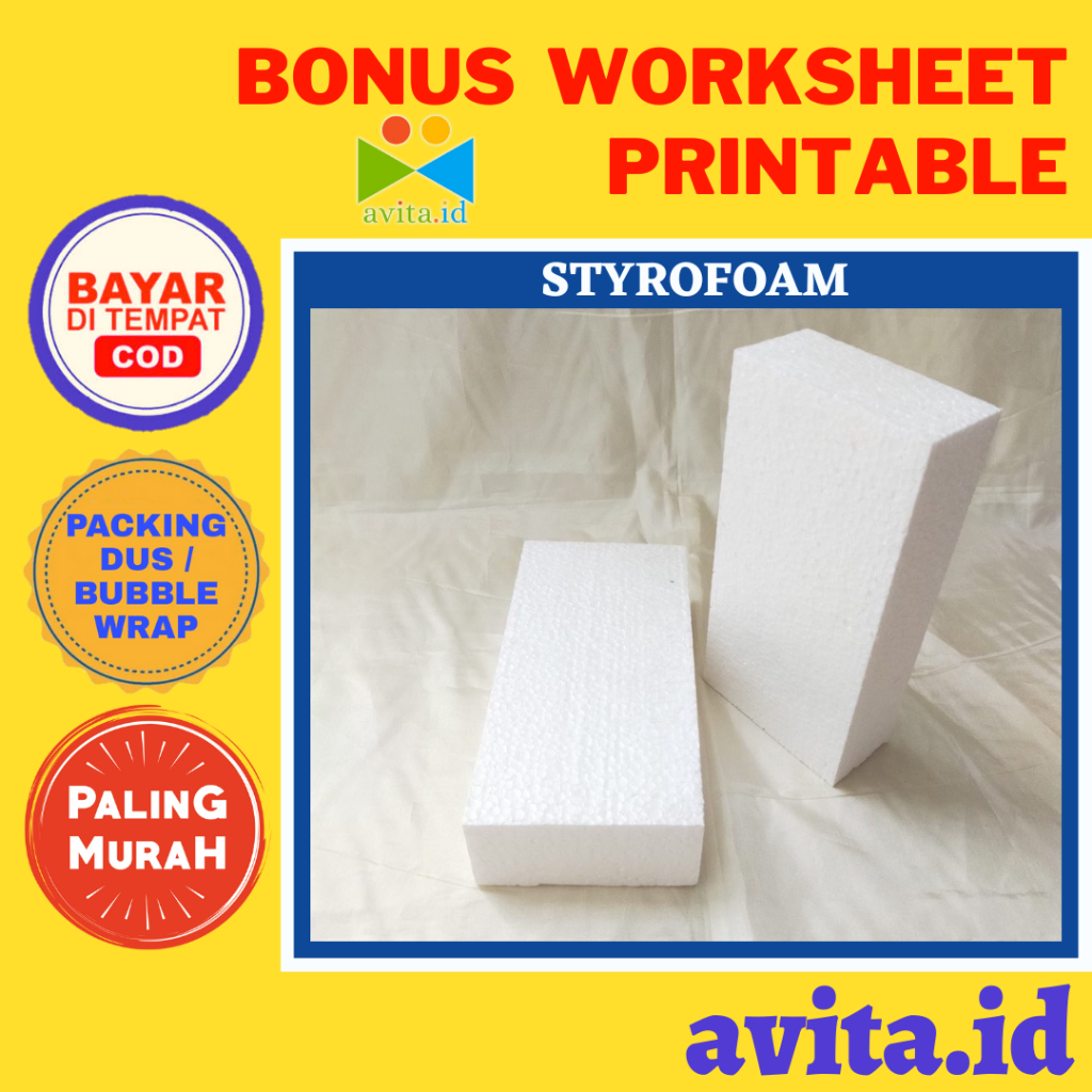 Jual avita.id Styrofoam ukuran 20 x 10 x 5 / Styrofoam Buket / Gabus ...