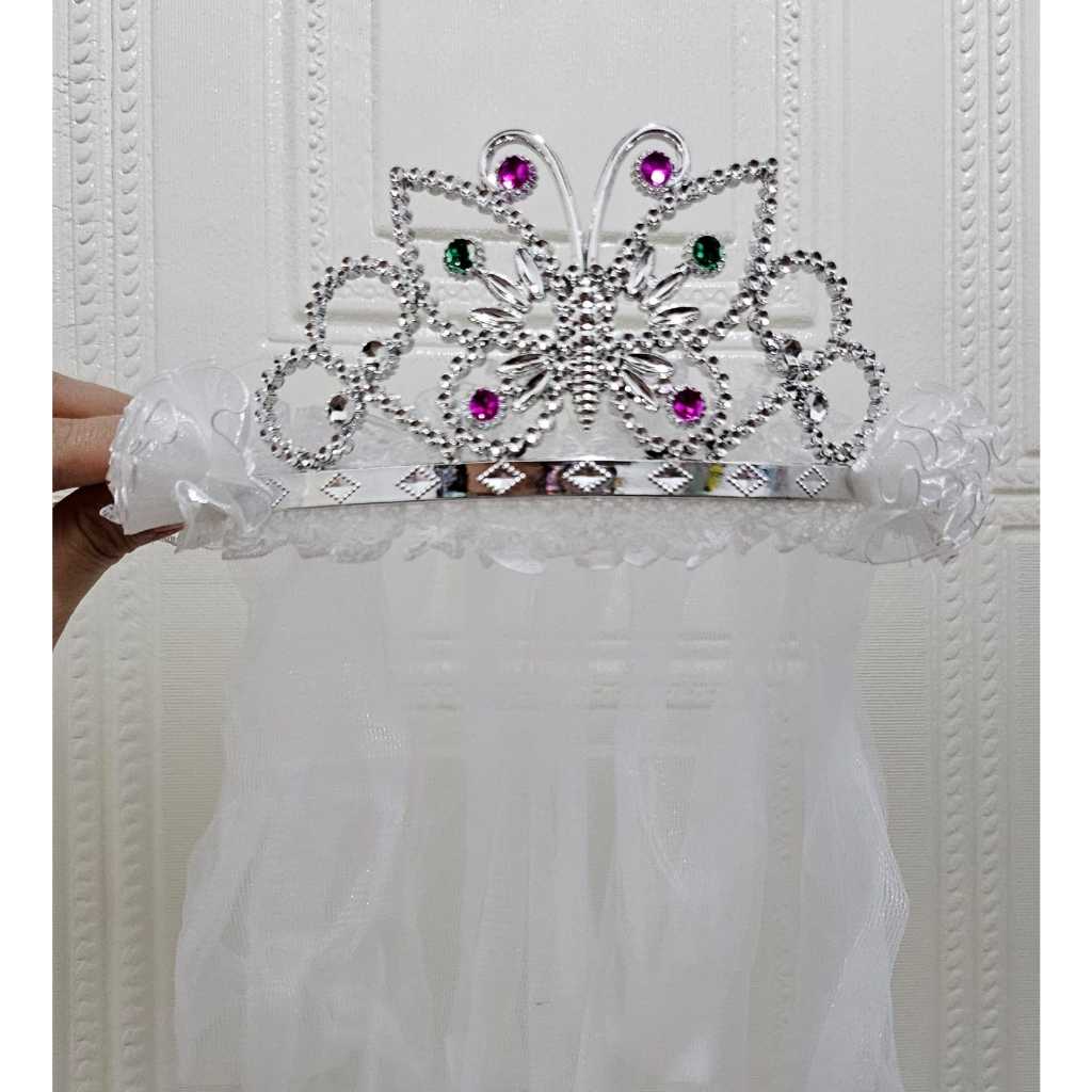 Jual Mahkota Crown 3 Tiara magenta veil bridal shower pernikahan ...