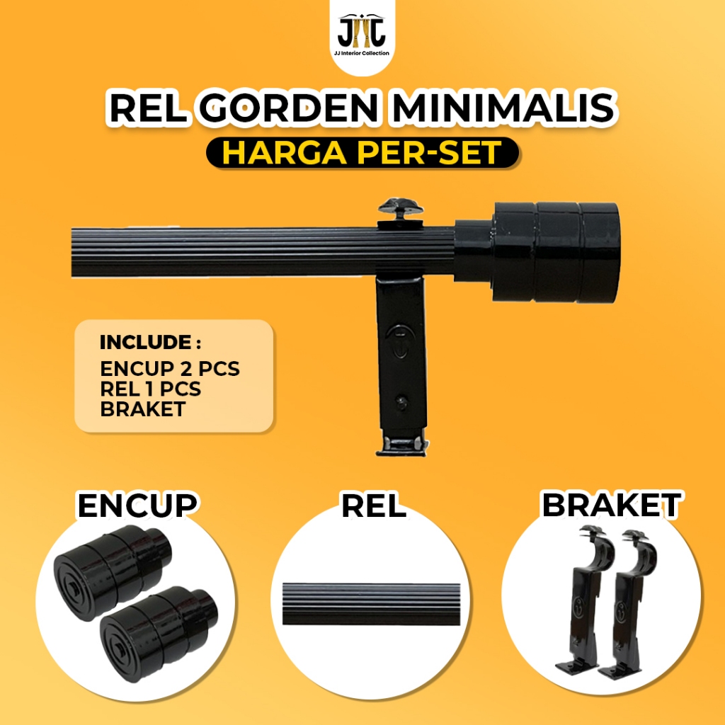 Jual Rel Tiang Gorden Minimalis Batang penyangga tirai jendela Rel ...