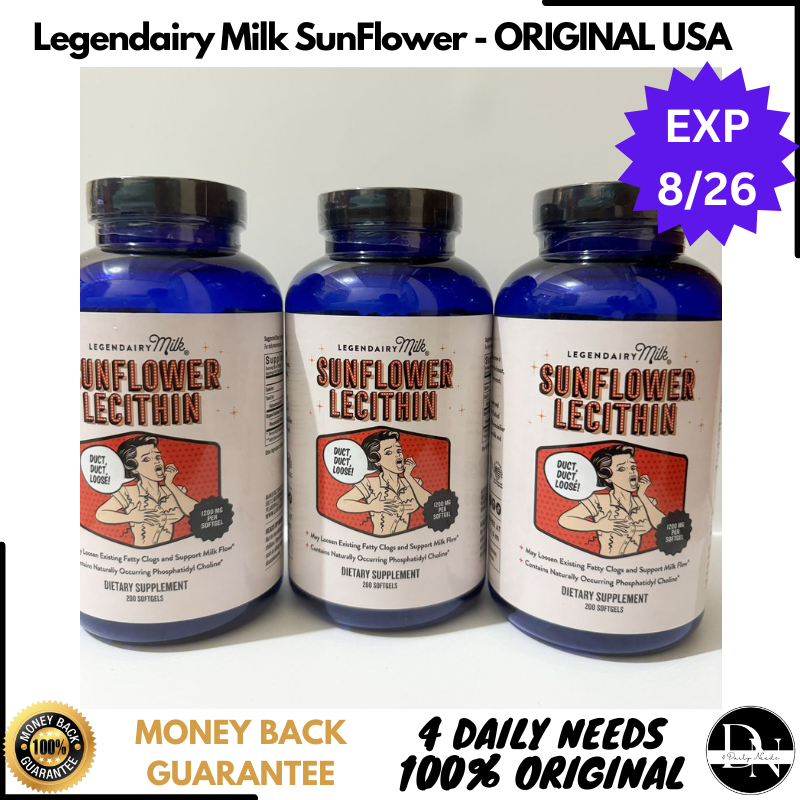 Jual Legendairy Milk sunflower lecithin 50 / 200 SOFTGELS ASI BOOSTER ...