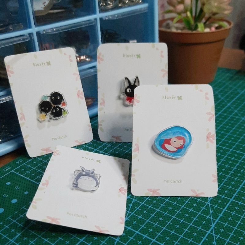 Jual Ghibli Pin Button Series (Totoro, Wara Wara, Ponyo, Calcifer, Howl ...