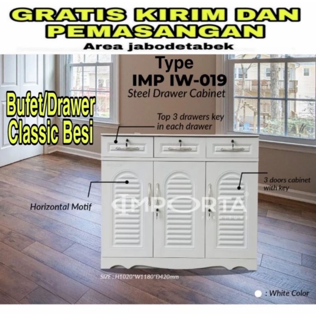 Jual Bufet / Drawer Besi Classic Series Import | Shopee Indonesia