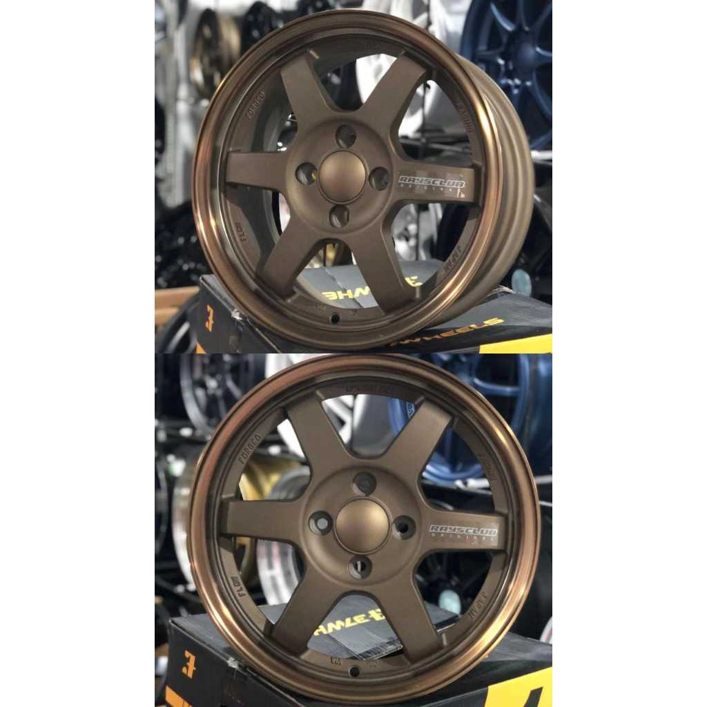 Jual velg te37 flow forming ring 15 lebar 6,5 pcd 4x100 velg mobil brio,agya,ayla,vios,datsun ...