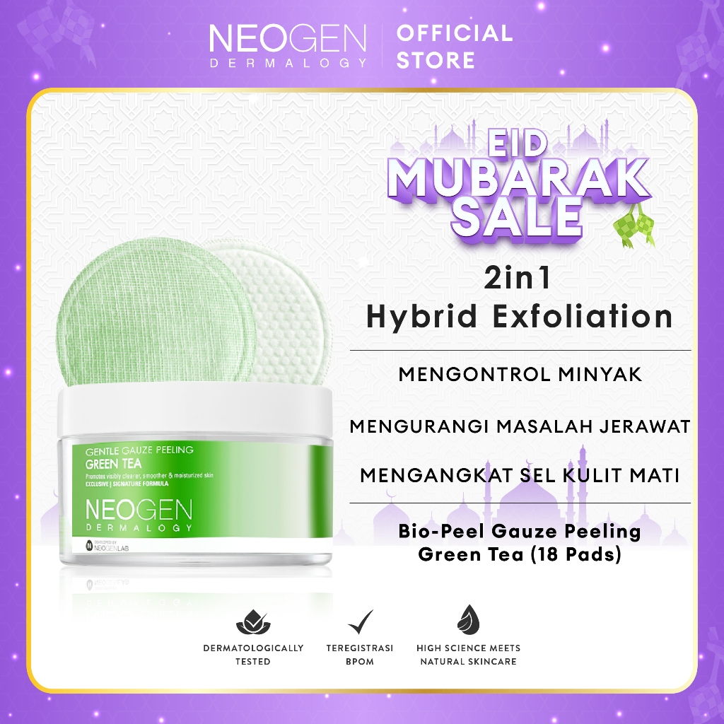 Jual NEOGEN DERMALOGY Bio Peel Gauze Peeling Green Tea Small Jar (18 Pads) | Shopee Indonesia
