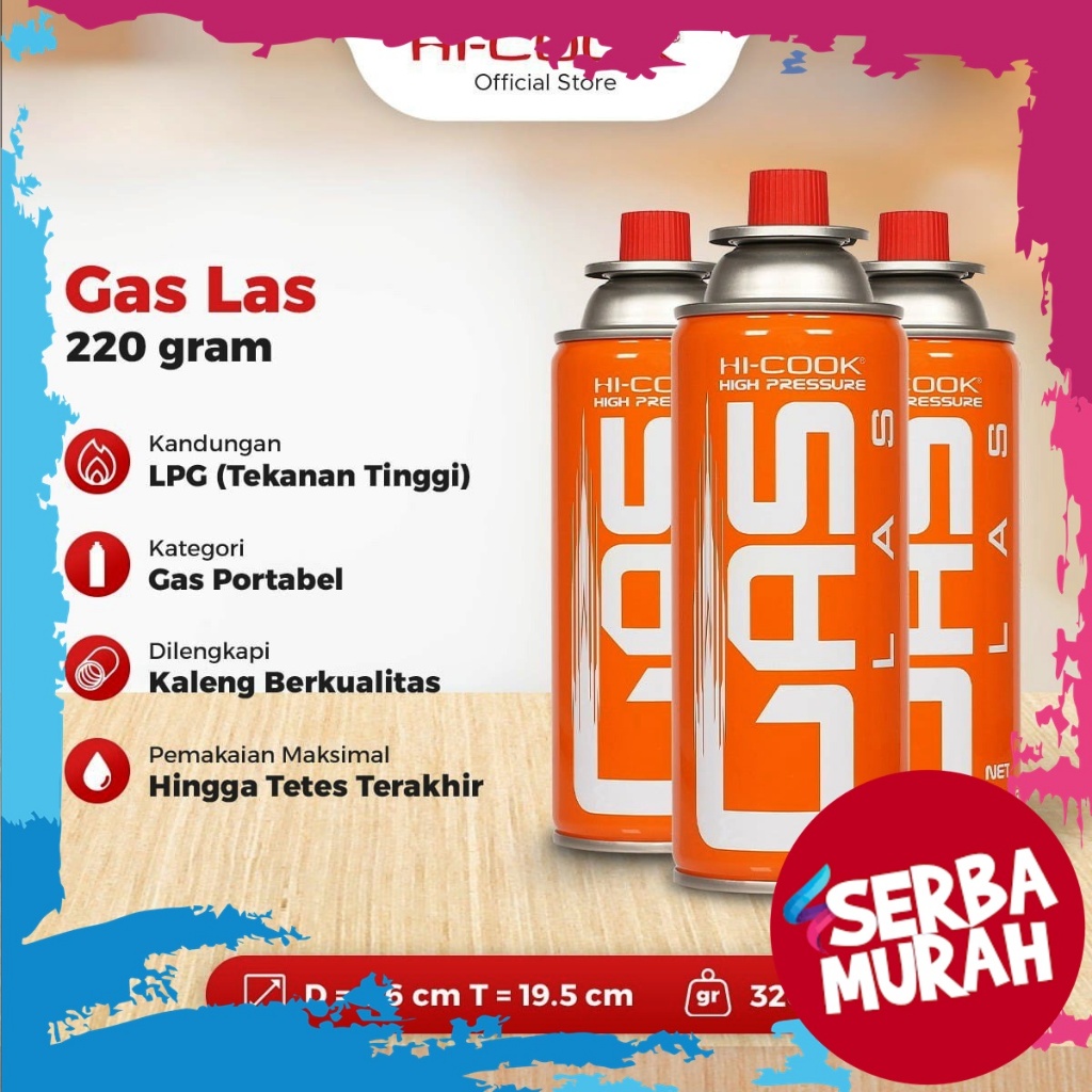 Jual Hi Cook Gas Kaleng Kompor Portable & Las Hicook Hi-cook | Shopee ...