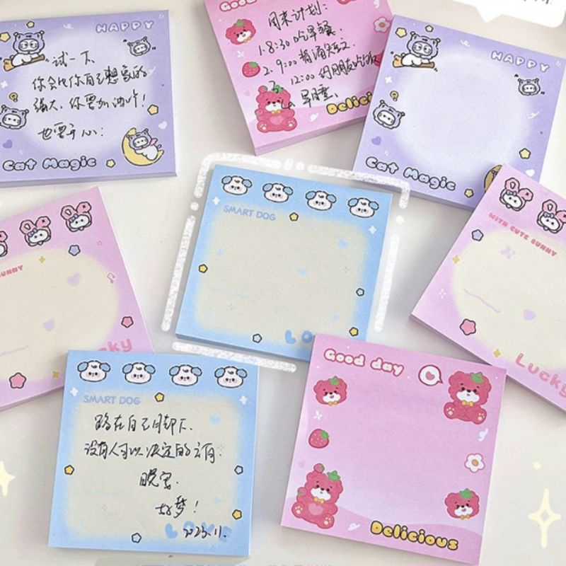 Jual MEMOPAD CUTE CARTOON (7 X 7 CM) | Shopee Indonesia