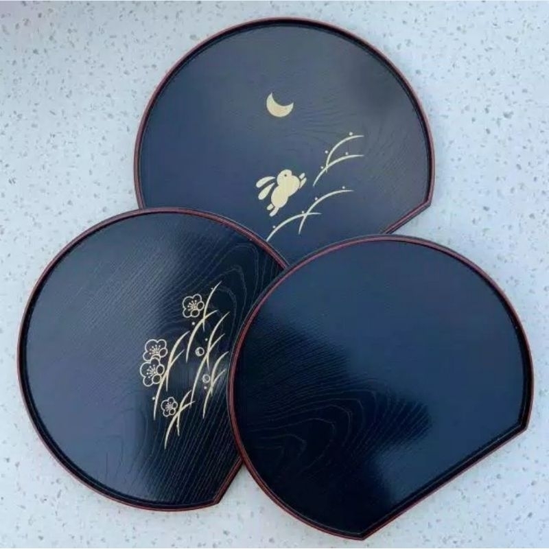 Jual Japanese Oriental Half Moon Serving Plate Tray Dish Japan Nampan ...