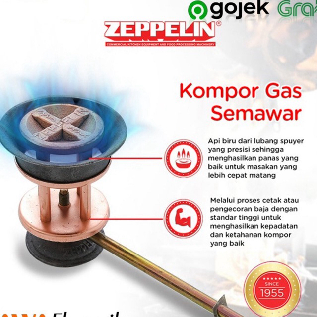 Jual Kompor Mawar / semawar Zeppelin ZPL 202 Kompor Pedagang Api Biru ...