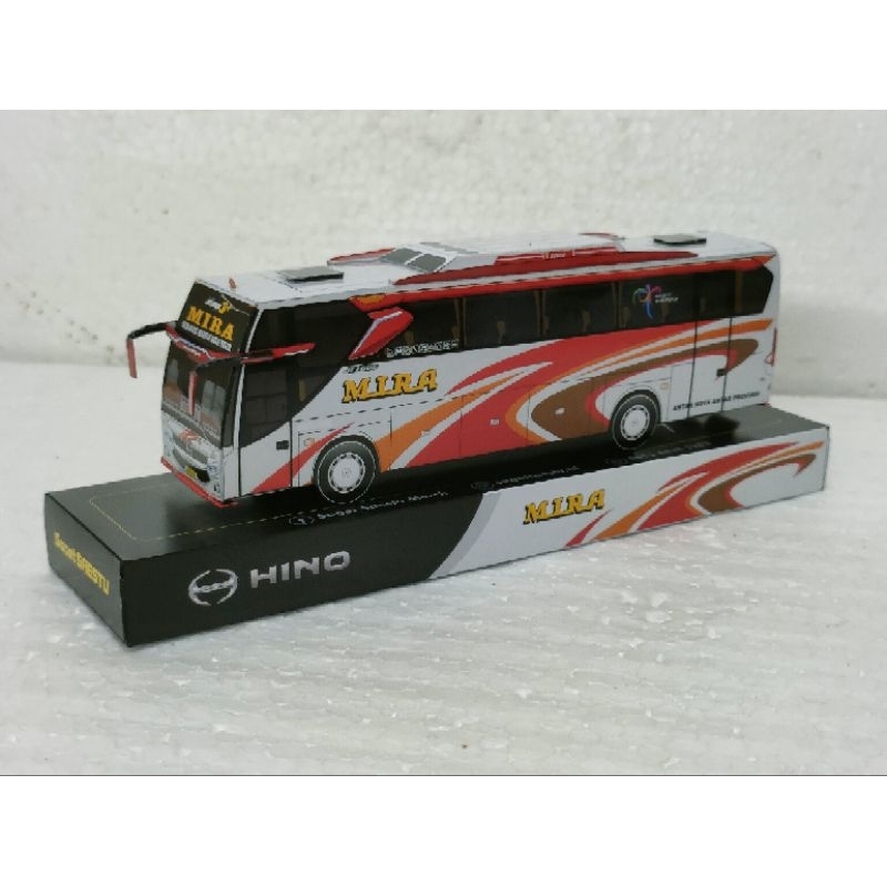 Jual MINIATUR BIS BUS MIRA Surabaya Madiun solo JogjaPAPERBUS ...