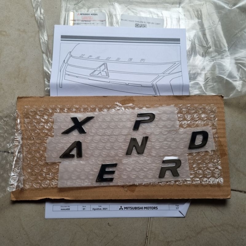 Jual Emblem Xpander Engine Hood Logo Cap Mesin Asli Mitsubishi New ...