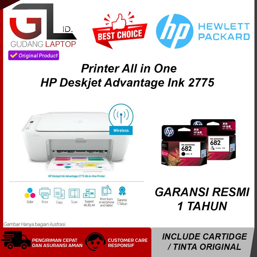 Jual HP DESKJET INK ADVANTAGE 2775 ALL IN ONE PRINTER WIRELESS ...