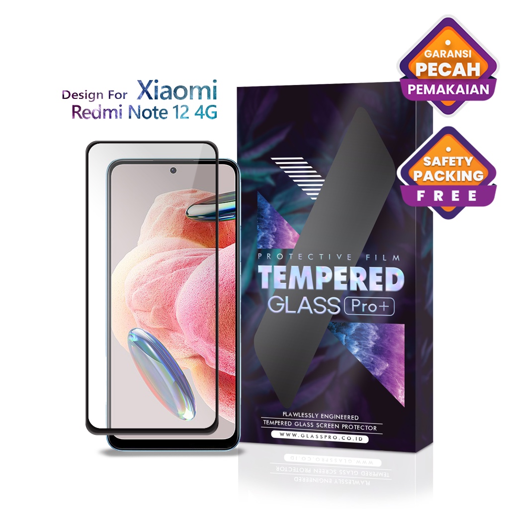 Jual Tempered Glass Xiaomi Redmi Note 12 4G Full Cover - Premium Glass ...