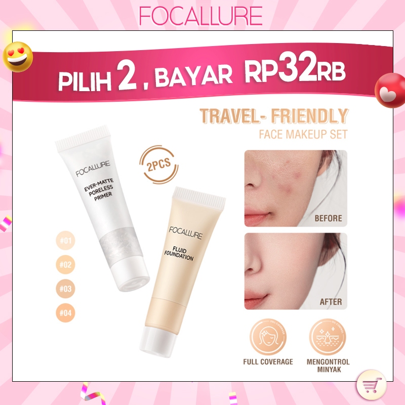 Jual FOCALLURE Liquid Foundation Face Beauty Waterproof Oil Control ...