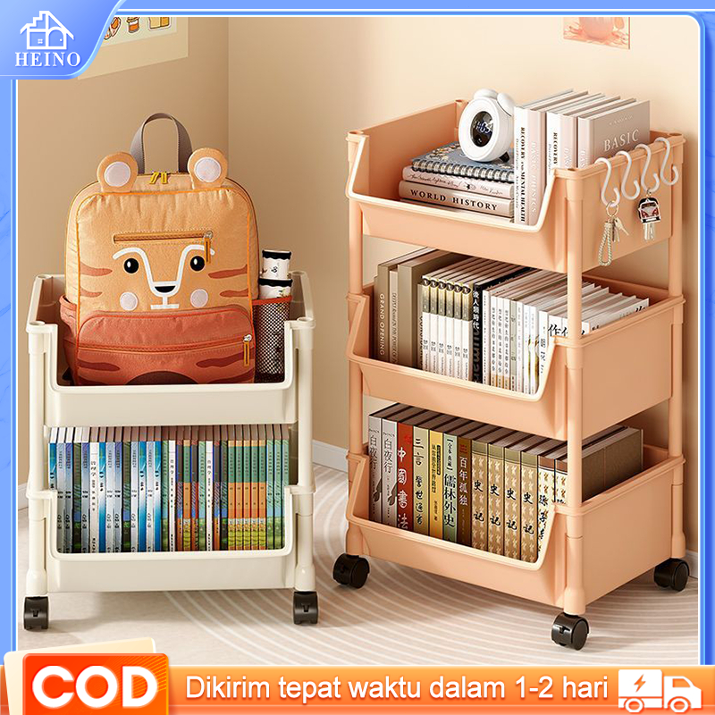 Jual HEINO Rak Buku Anak portable Rak Salon Serbaguna Rak Dapur Plastik ...