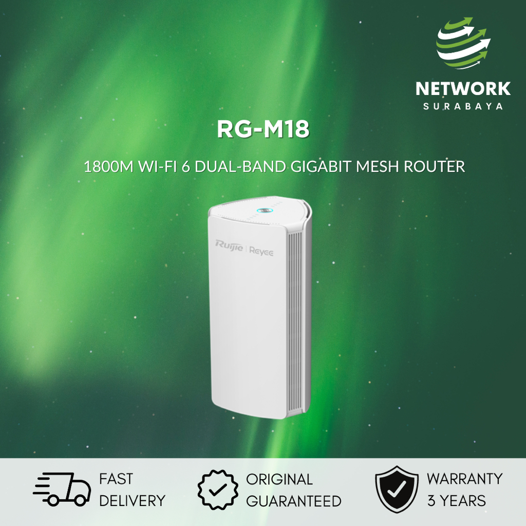 Jual Ruijie Reyee RG-M18 1800M Wi-Fi 6 Dual-band Gigabit Mesh Router ...