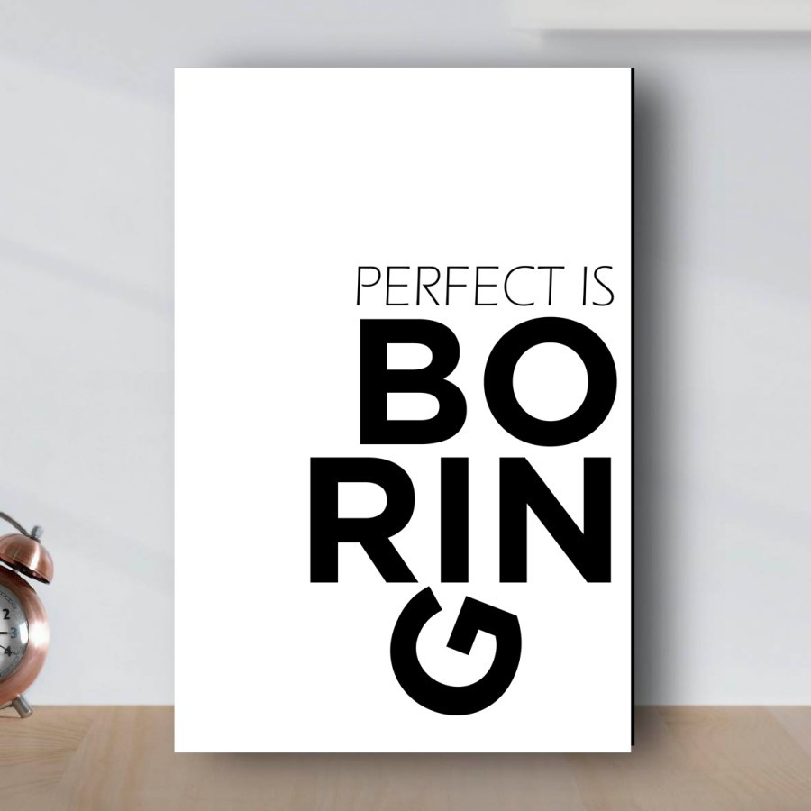 Jual Poster Tipografi Perfect Boring Hiasan Dinding Minimalis - Poster ...