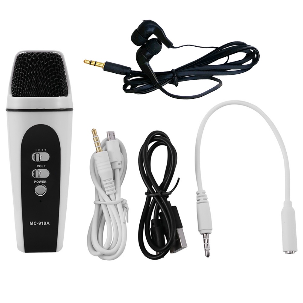 Jual Mobile Microphone Mikrofon karaoke MC-919A Voice Recording wired ...