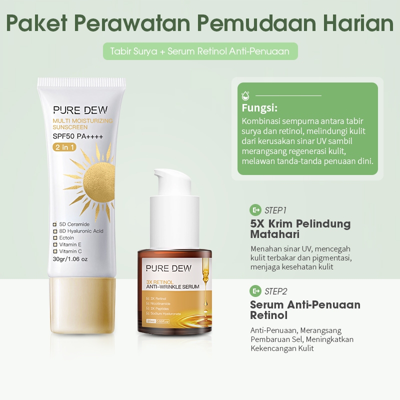 Jual PURE DEW -Essence 3x Retinol Serum Wajah Anti-age Serum 20ml With Niacinamide Brightening ...