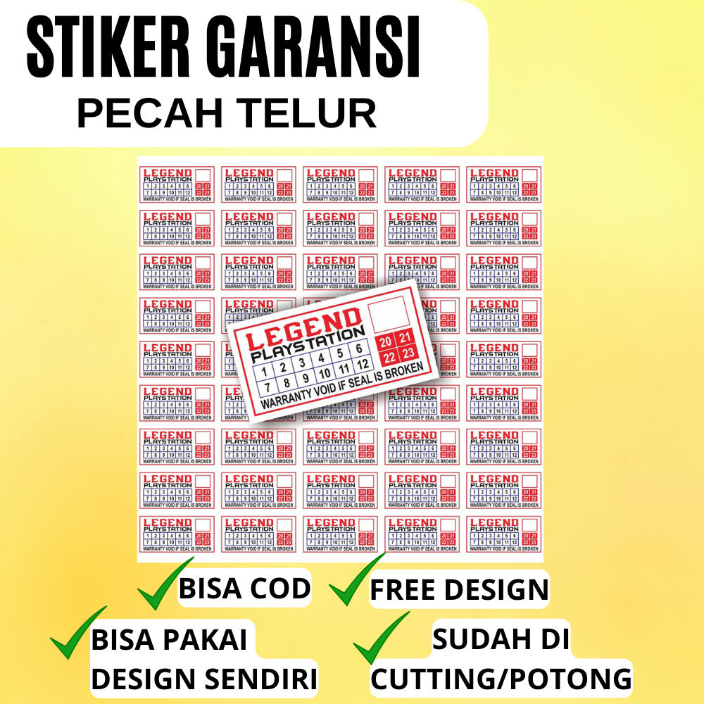 Jual Stiker Pecah Telur / Stiker Segel Garansi Produk / Stiker Warranty ...