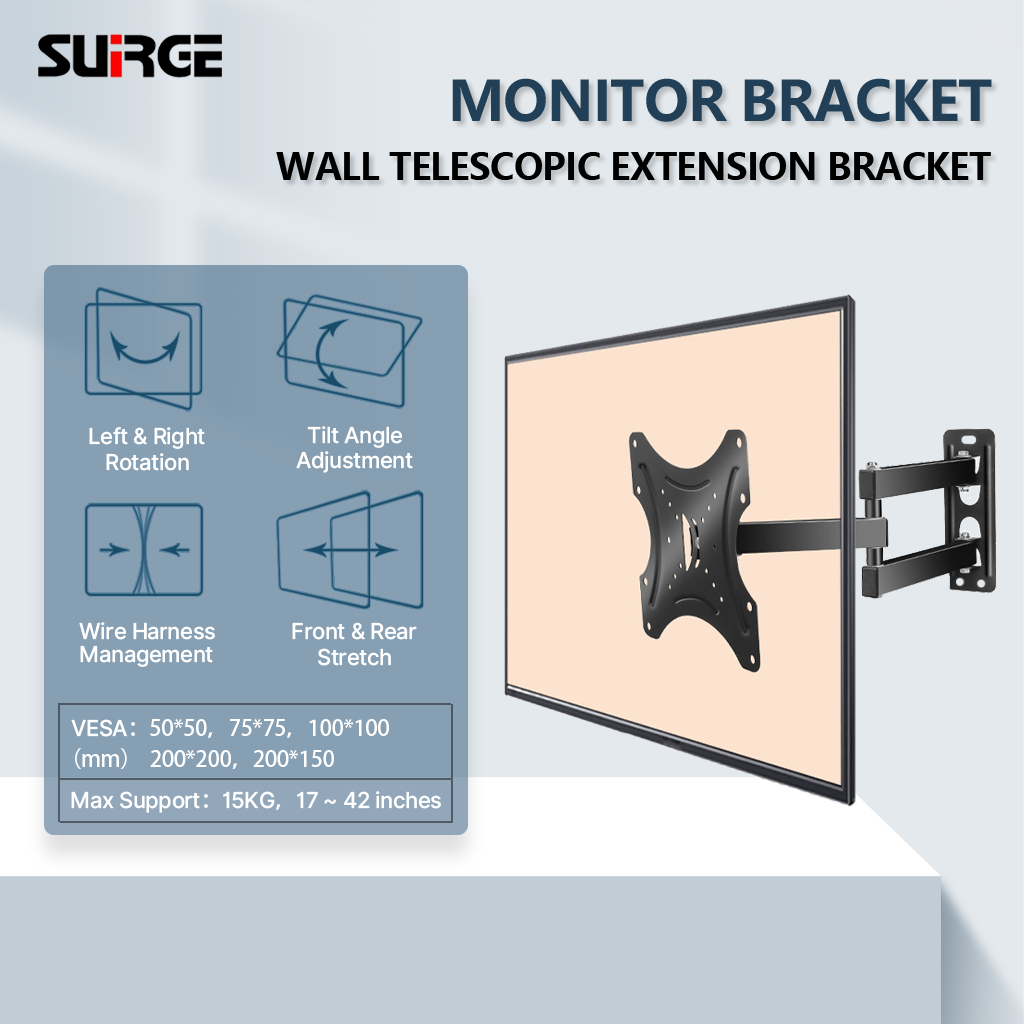Jual SUIRGE Monitor Bracket 17''- 42'' LCD Monitor TV Rack Wall ...