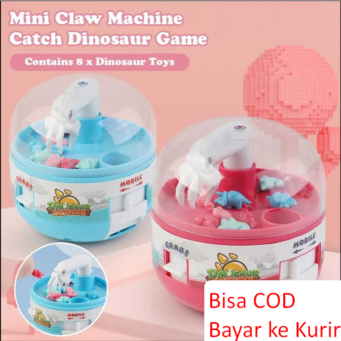 Jual Mainan Mesin Capit Mini Manual Dinosaurus Desain Lucu dan Berwarna ...
