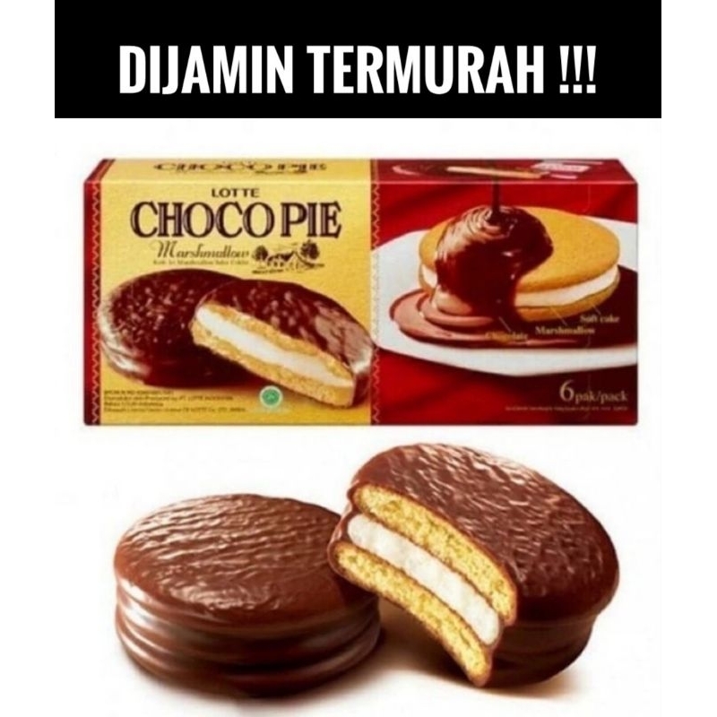 Jual Lotte Choco Pie Marshmallow Box Isi 6 x 28gr Biskuit Coklat Keju ...