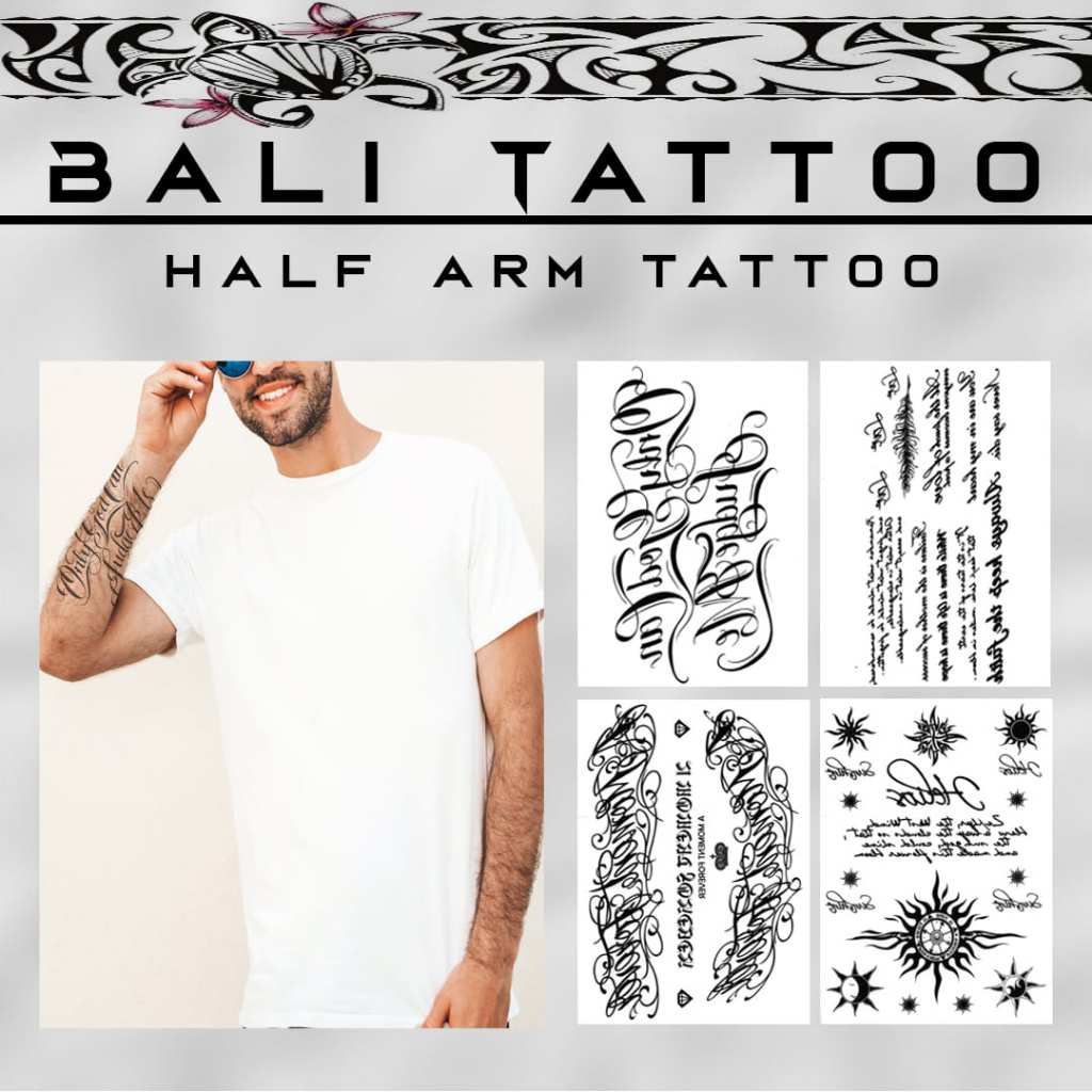 Jual (Bali Tattoo Creative) Tato temporer half arm/tato lengan/montif ...