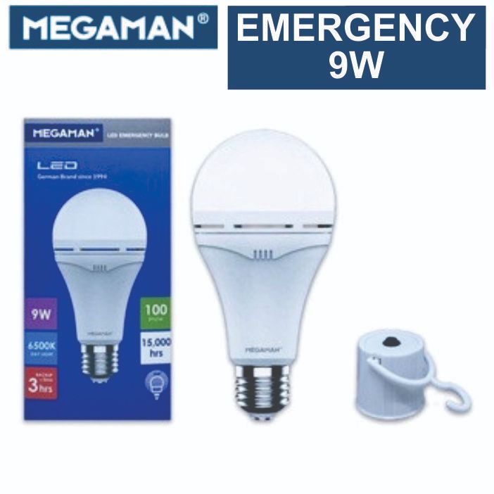 Jual Bohlam Lampu LED Bulb Emergency Megaman 9w 12w Watt Putih | Shopee Indonesia