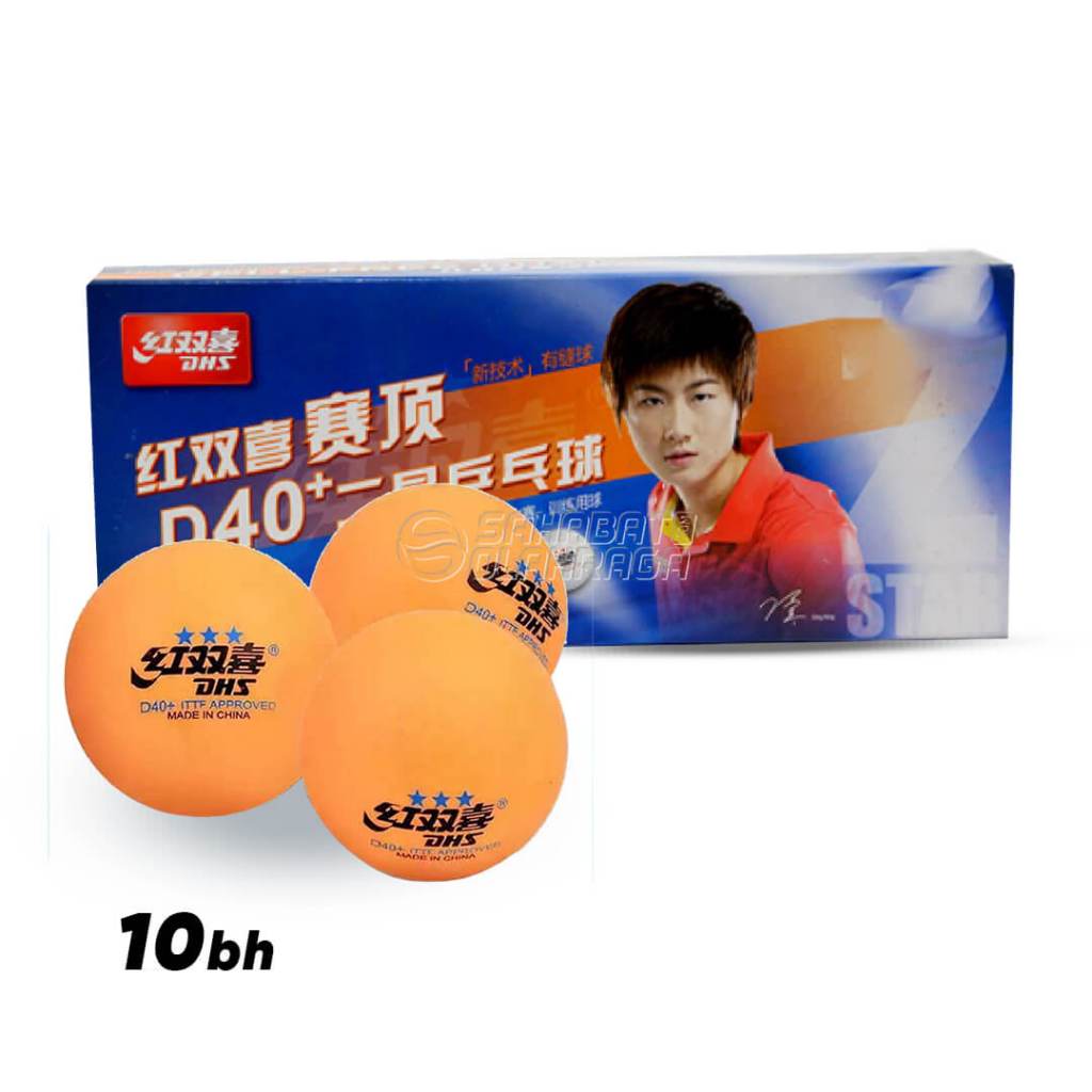 Jual Bola Pingpong Tenis Meja DHS 40+ BIntang 2 | Shopee Indonesia