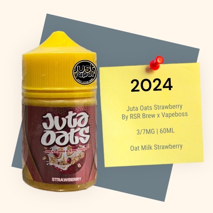 Jual JUTA OATS STRAWBERRY MILK 60ML 3MG 7MG BY RSR BREW LIQUID VAPE ...