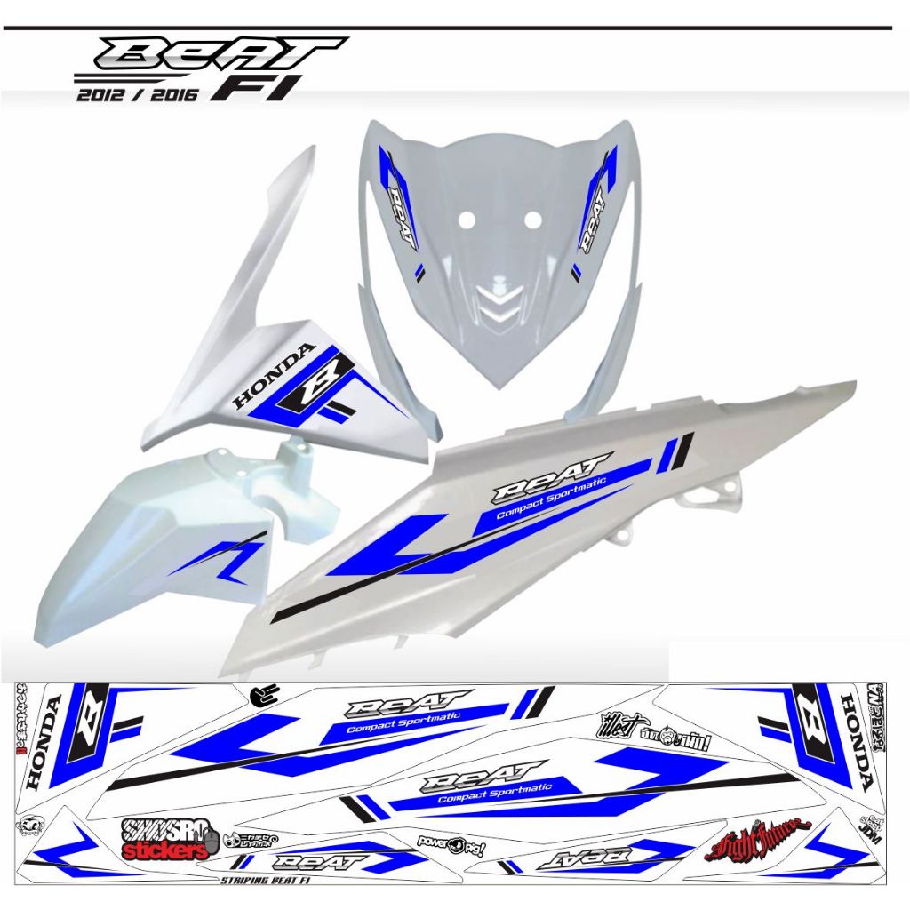 Jual STRIPING VARIASI HONDA BEAT FI MOTIF ELEGAN STIKER MOTOR BEAT FI ...