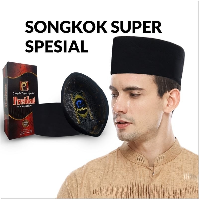 Jual Songkok President Super Spesial Original Tanpa Kertas | Shopee ...