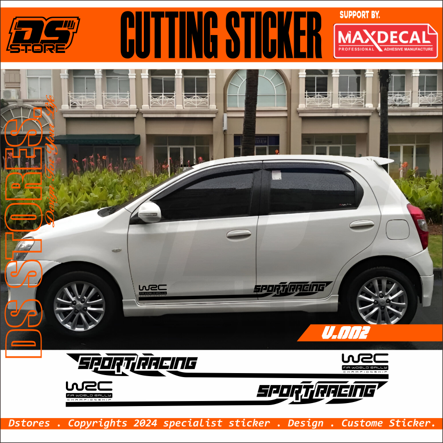 Jual Stiker body samping slow car club sticker mobil Yaris civic vios ...