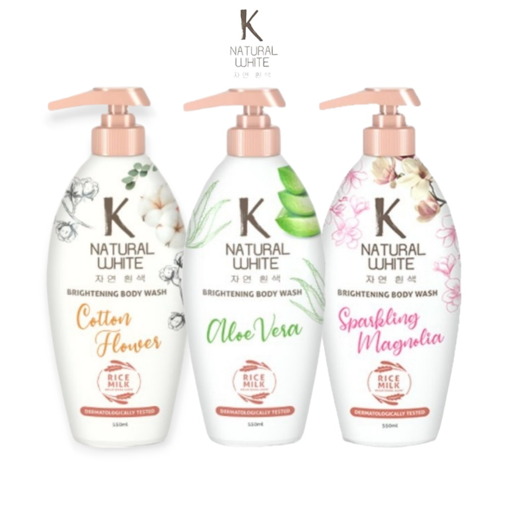 Jual K Natural White Cotton Flower Body Wash 500ml | Shopee Indonesia