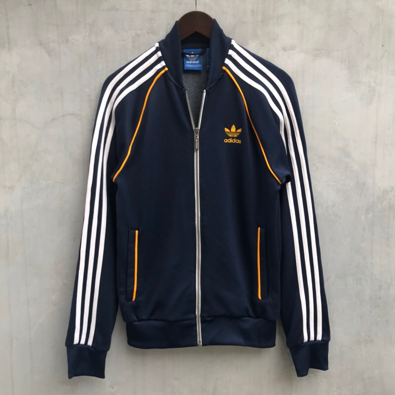 Jual Jaket Tracktop by Adidas Sst Jacket Navy/White Medium | Shopee ...