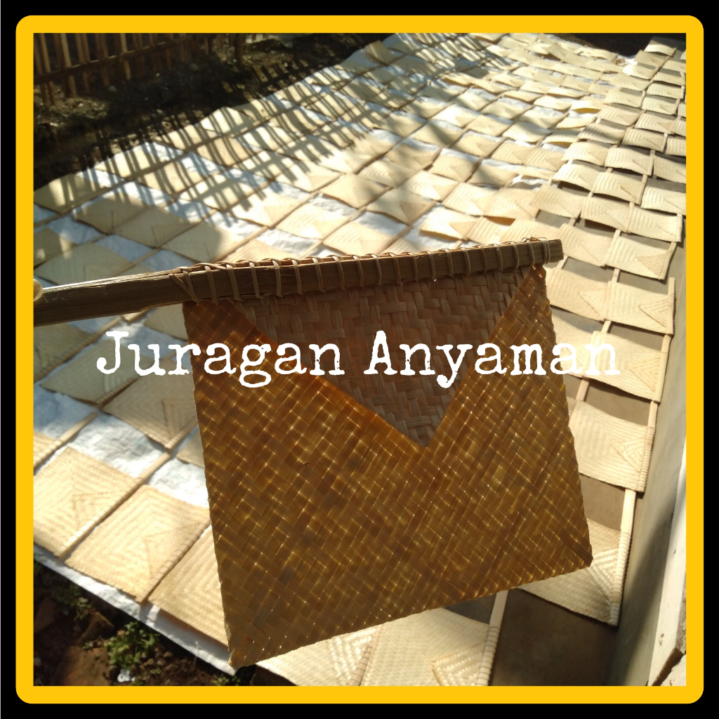 Jual Kipas Bambu Anyam Anyaman Sate Souvenir Jumbo Besar Lipat Jepang ...