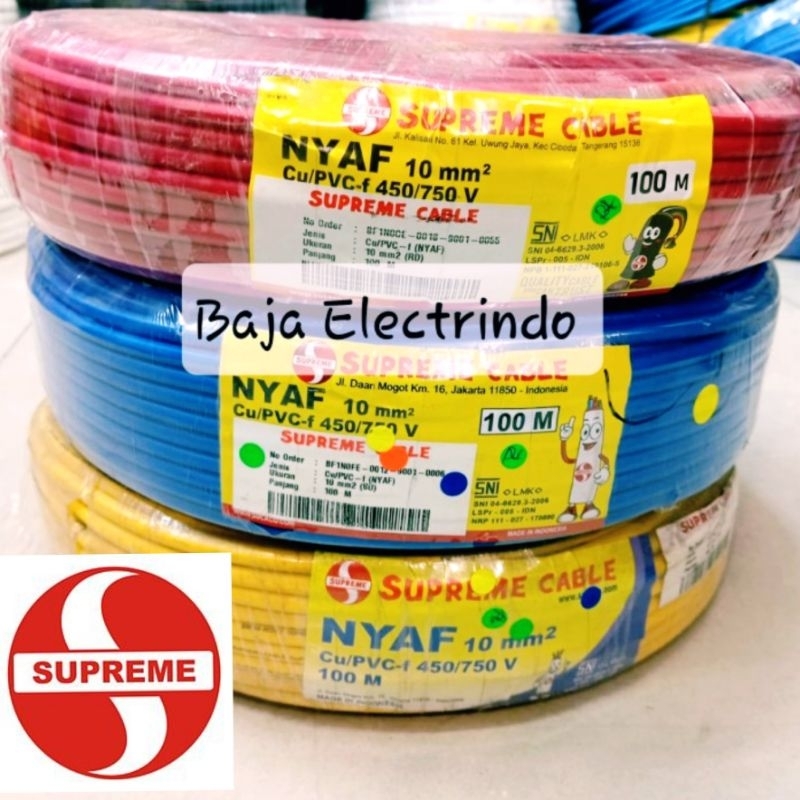 Jual Kabel Serabut NYAF 10mm SUPREME @100m Kabel NYAF 1x10mm 1x10 mm 1 x 10 mm | Shopee Indonesia