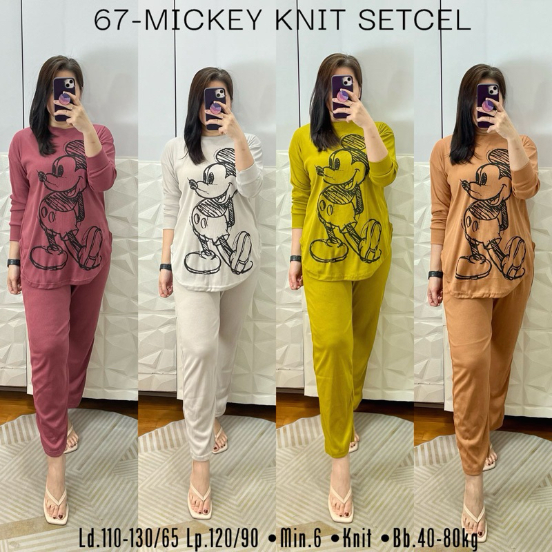 Jual 67 MICKEY ASTER KNIT SETCEL Ld.110-130 (Bb.40-80kg) | Shopee Indonesia