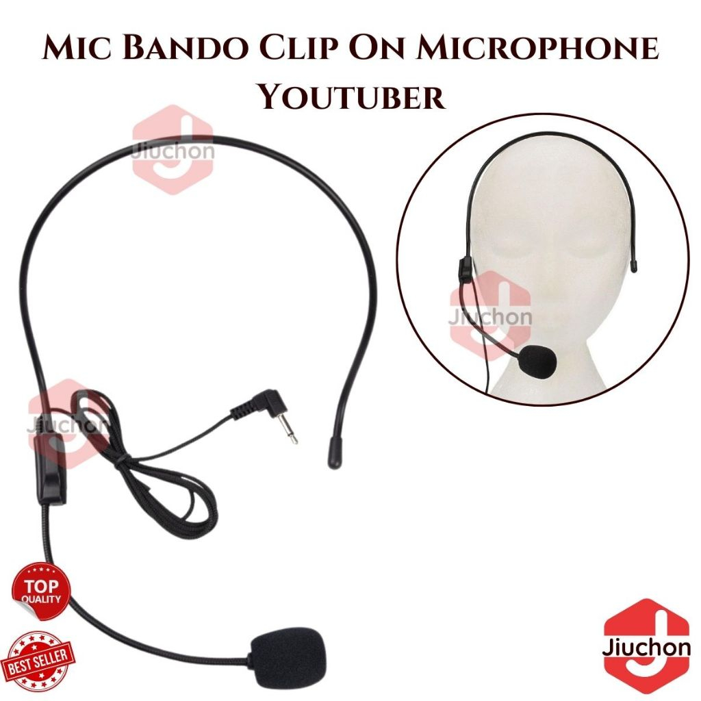 Jual JIUCHON Mic Bando Clip On Microphone Youtuber Bando Style Suara ...