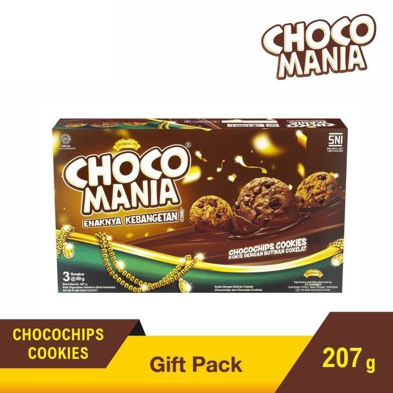 Jual EXPIRED DESEMBER Choco Mania Chocolate Chip Cookies Gift Pack 207 ...