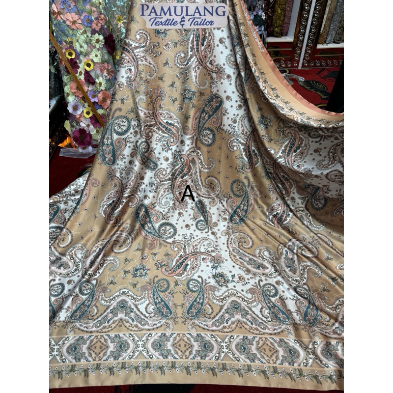 Jual Kain ARM PREMIUM Silk New PAISLEY Motif || Harga Per Setengah ...