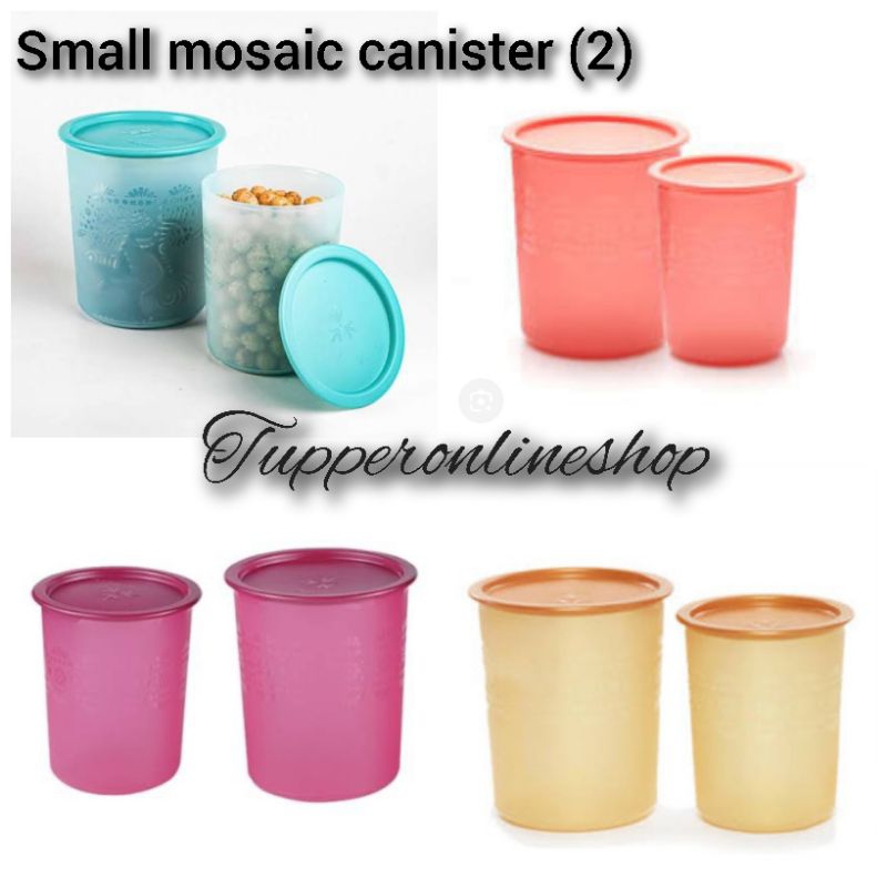 Jual Small mosaic canister tupperware (2) / toples tupperware | Shopee ...
