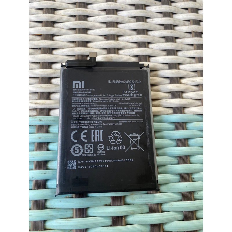 Jual baterai batery batre redmi note 9 pro original copotan tesed ...