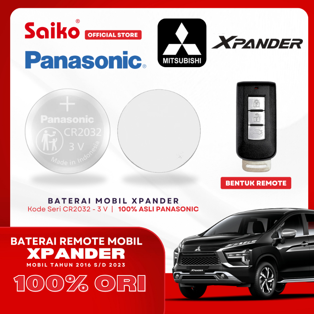Jual Baterai Remote MITSUBISHI XPANDER ORIGINAL Panasonic CR2032 3V | Shopee Indonesia