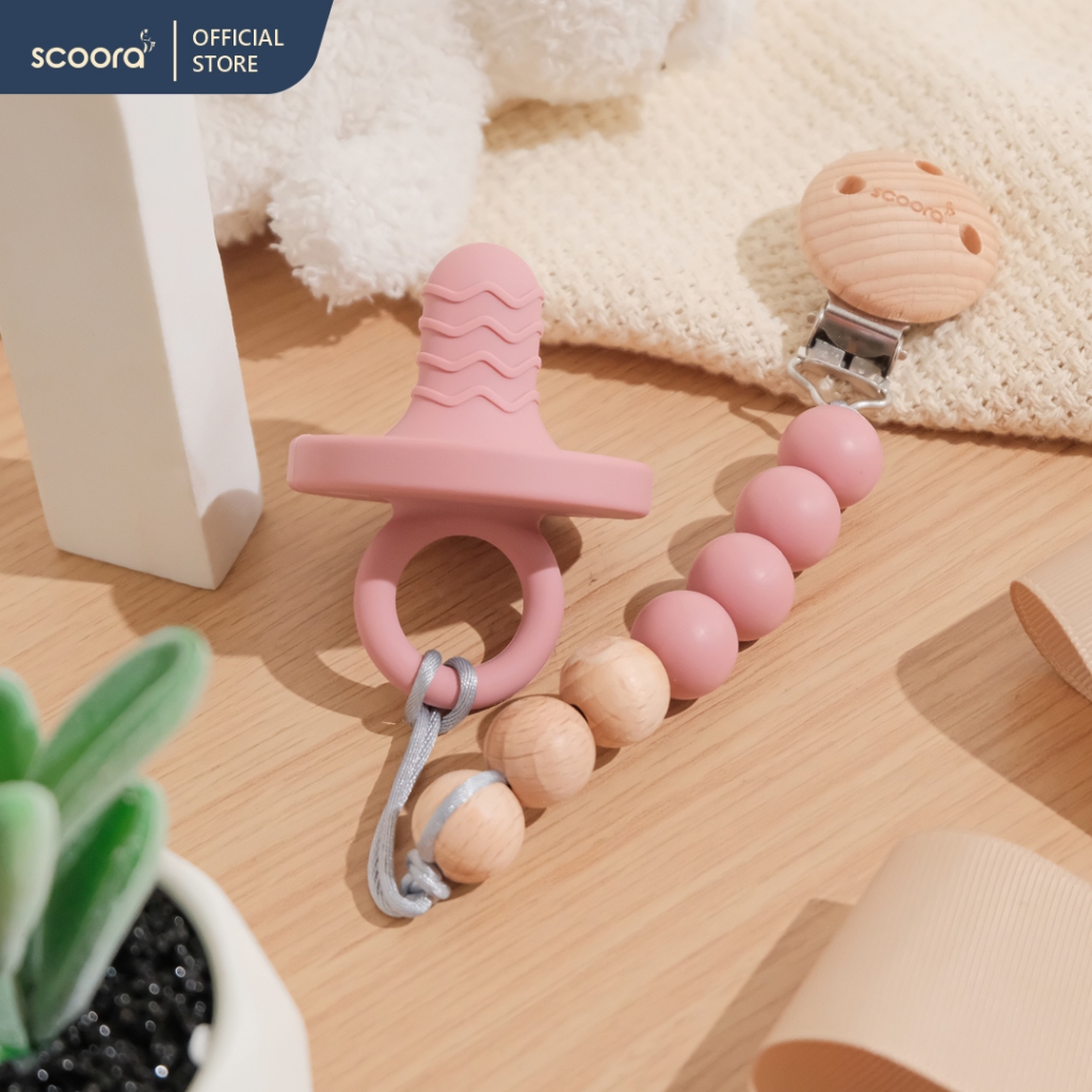 Jual SCOORA Teether Premium Silicone Bentuk Dot Bukan Empeng Tali ...