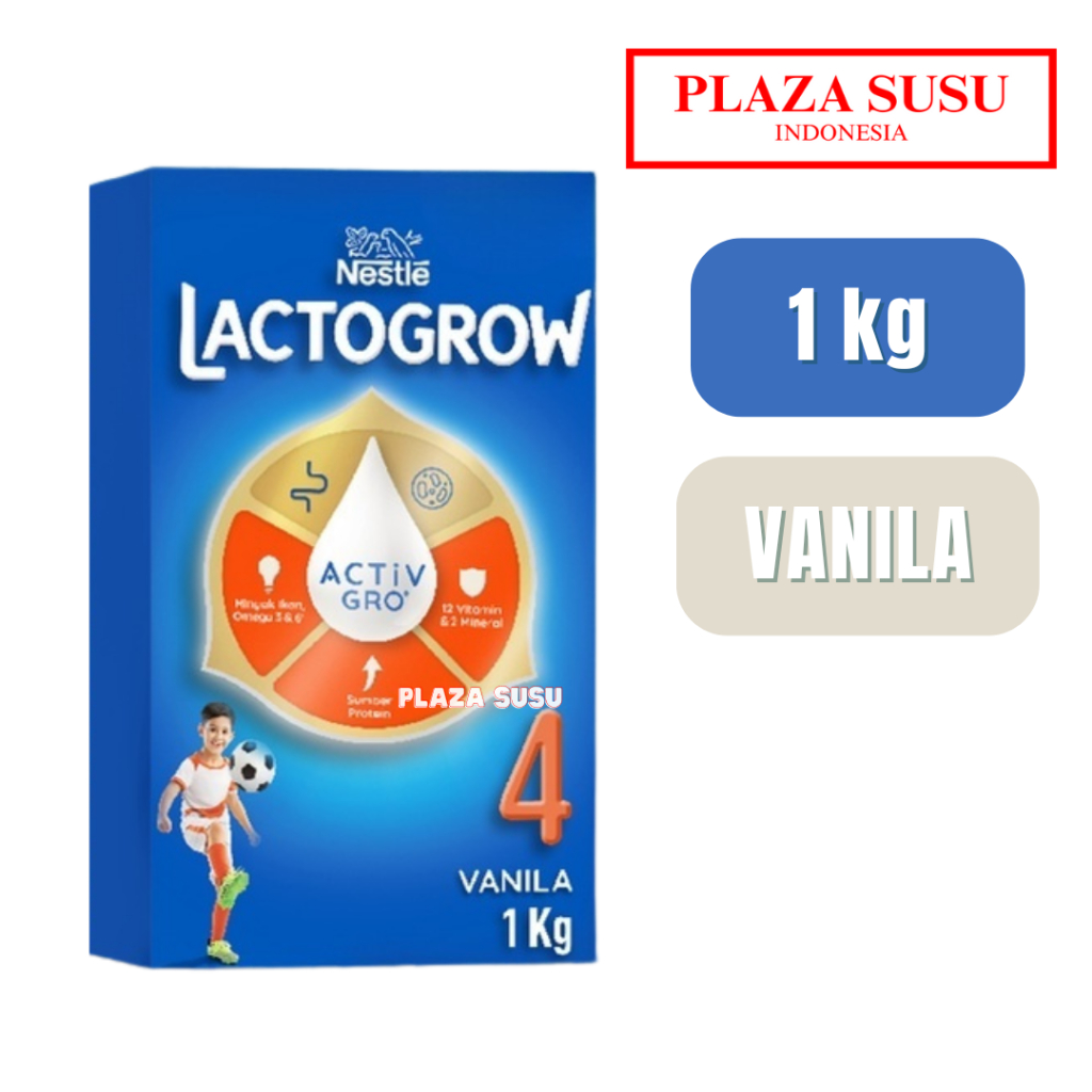 Jual NESTLE LACTOGROW PRO 3+ VANILA 1 KG SUSU PERTUMBUHAN ANAK 3 - 5 ...