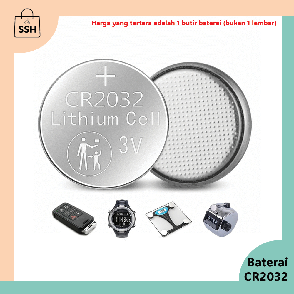 Jual Baterai CR2032 Lithium 3V Battery Remote Kalkulator Timbangan CMOS ...
