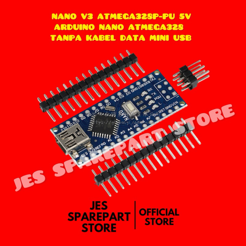 Jual Nano V3 Atmega328p Pu 5v Arduino Nano Atmega328 Tanpa Kabel Data